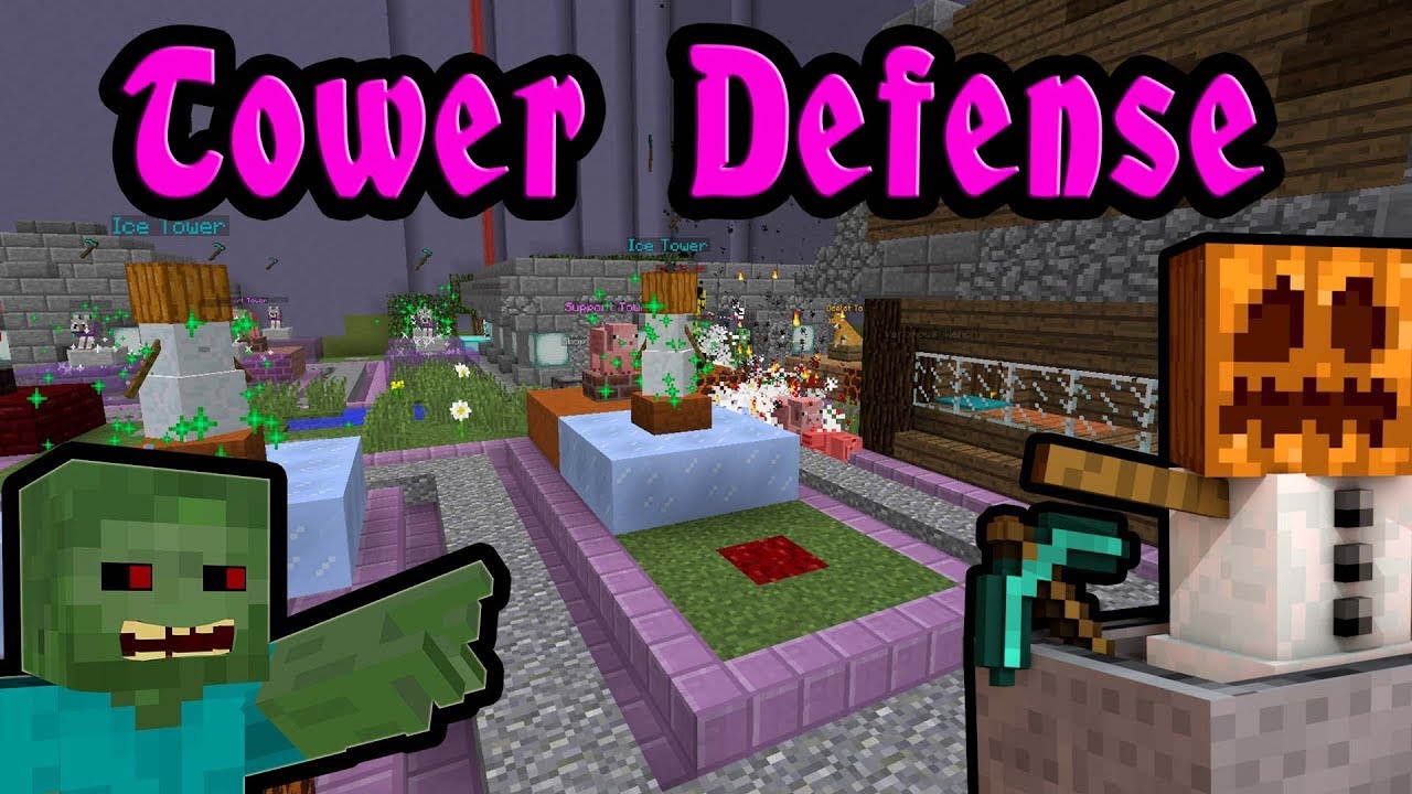 Minecraft Tower Defence Level 2 - YouTube