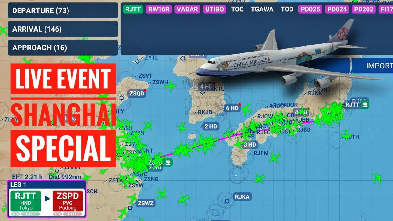 🔴Live streaming Shanghai Special Event | Real Flight Simulator | New ...