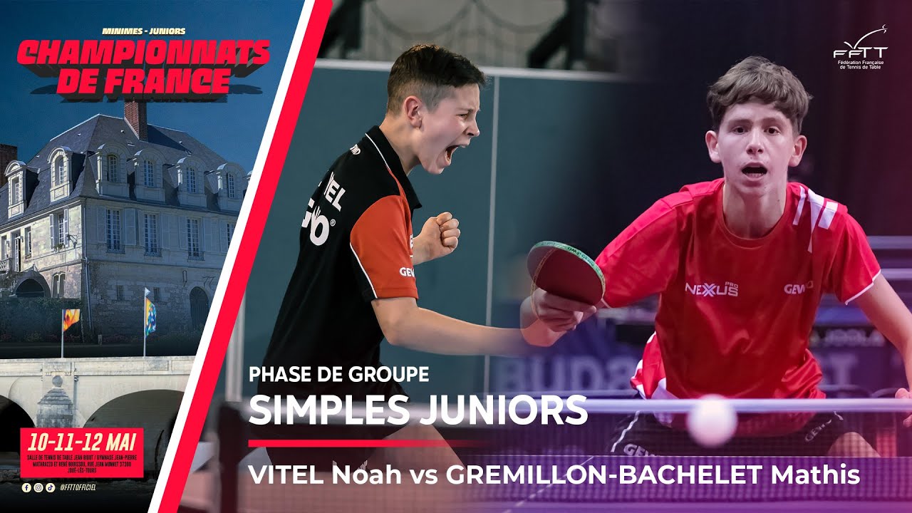 VITEL Noah vs GREMILLON-BACHELET Mathys | FRANCE JUNIORS - YouTube