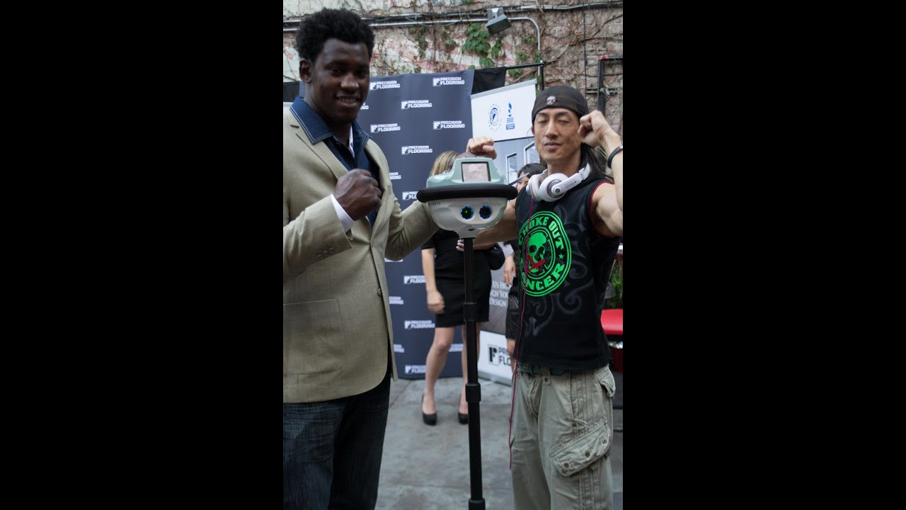 SF 49er Aldon Smith talks to a Robot for ChokeOuT Cancer & Ronald ...