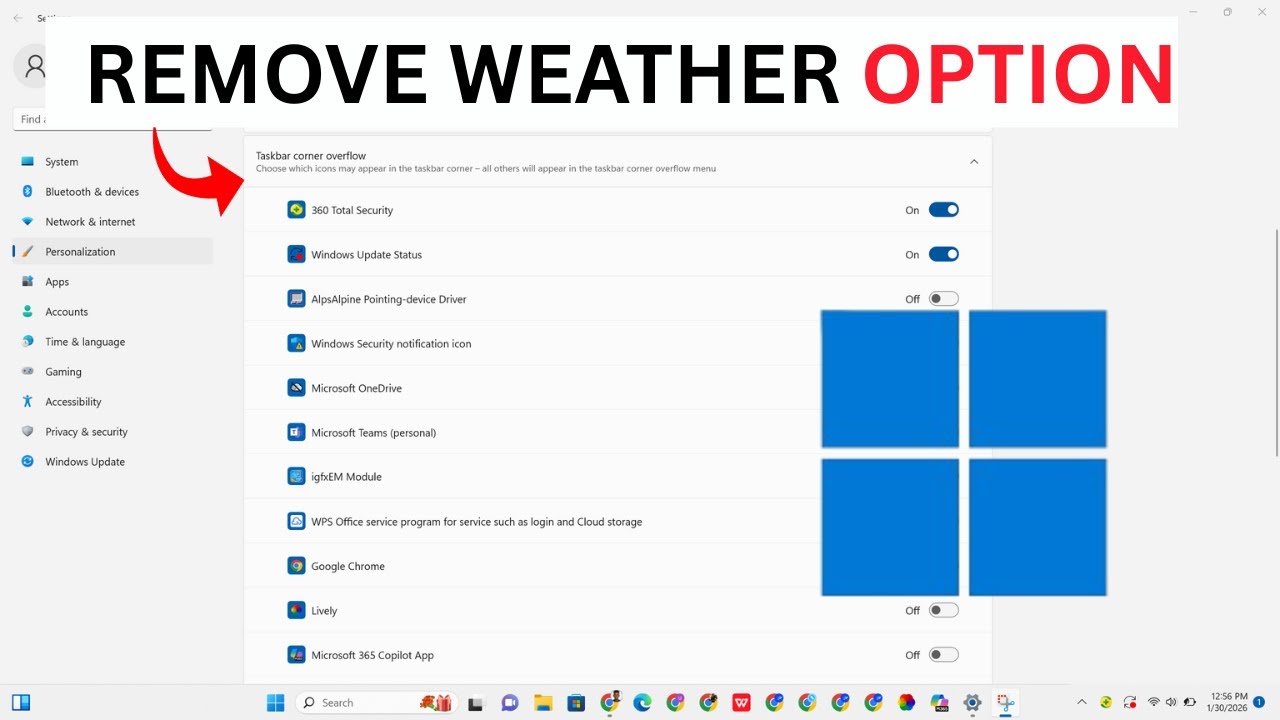 How To Remove The Weather From Taskbar In Windows 10/11 - YouTube