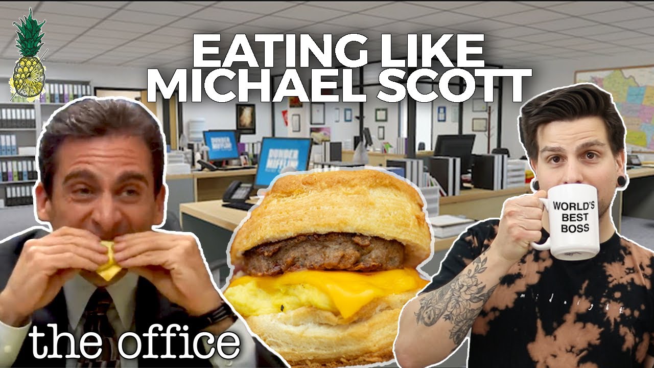 We Tried Eating Like Michael Scott For a Day - YouTube