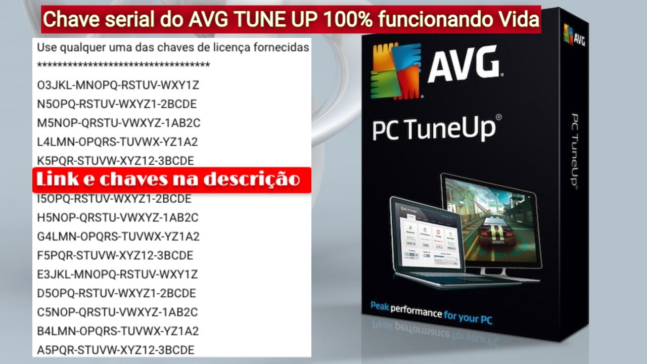 Chave serial AVG TUNE UP 100% funcionando - YouTube