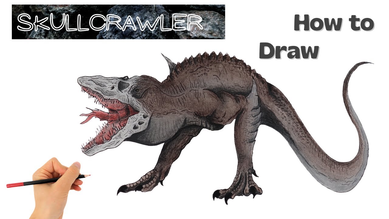 How to draw the Skullcrawler from the Monsterverse - YouTube