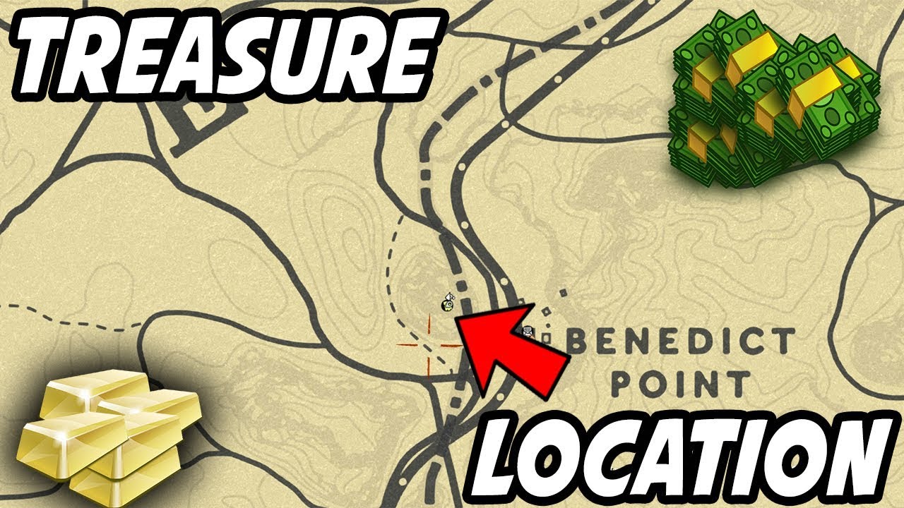 Benedict Point Treasure Location 2/4 Rank 145 Red Dead Online - YouTube
