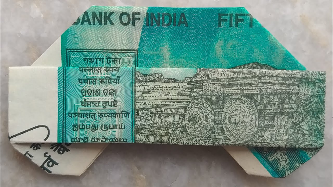 Car Made Of New 50 Rupees Note | Origami | #rishtaartandcraft - YouTube
