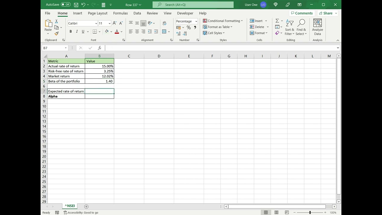 How To Calculate Alpha In Excel YouTube How To Calculate Alpha In Excel YouTube