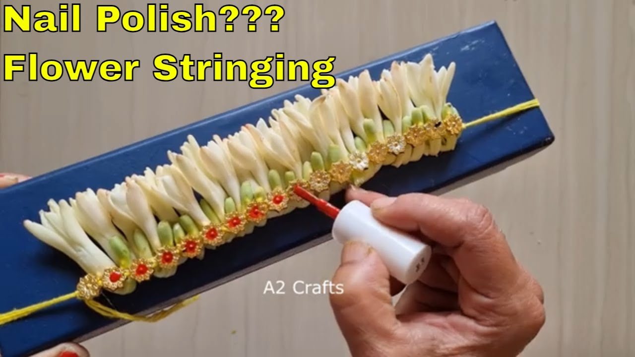 How to string sampangi flower | Simple and easy way to string Sughandh ...