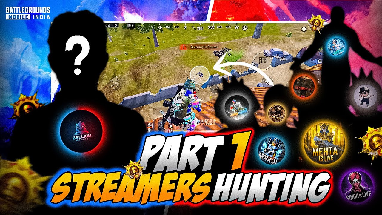 8 STREAMERS vs ME 😈 | The Most Intense BGMI Streamer Hunt Ever! (Part 1 ...