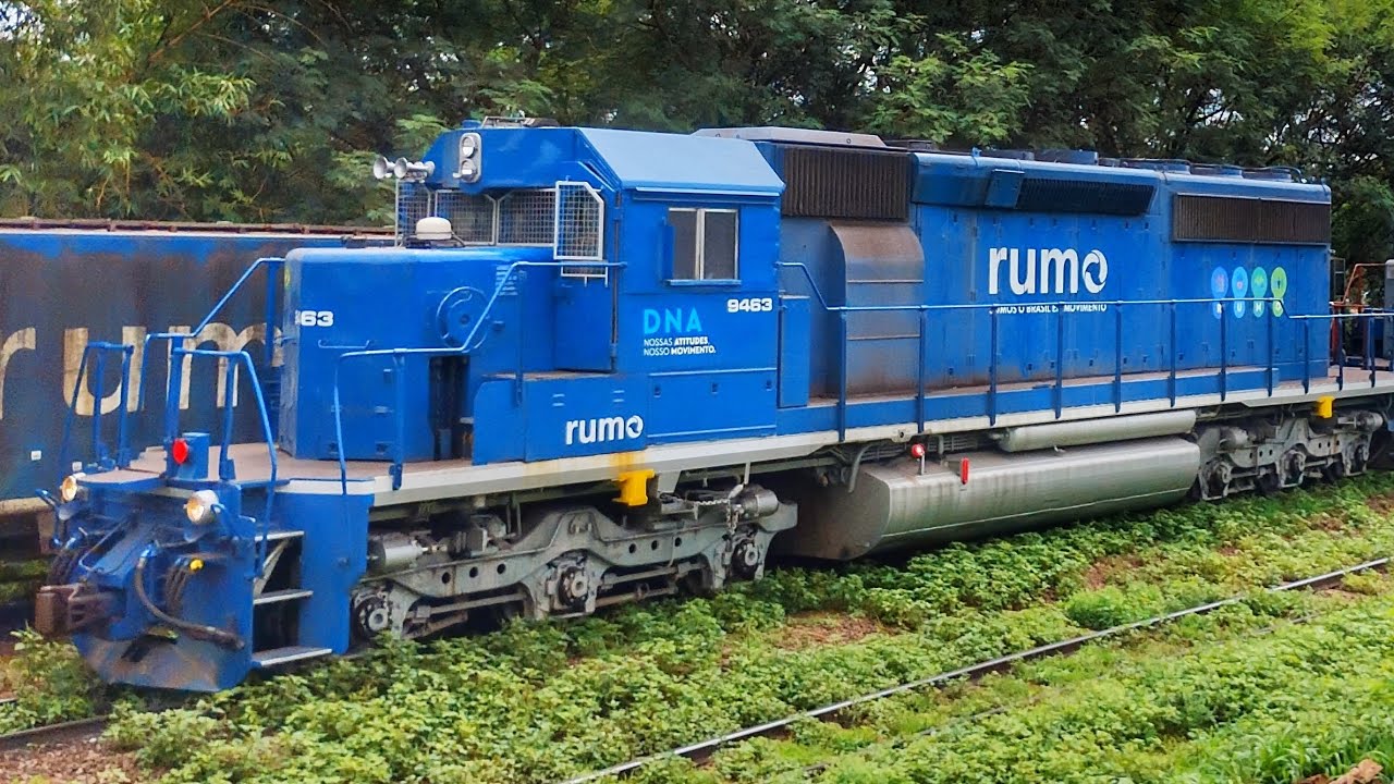 SDs 40 da Rumo. detalhe para a SD40-2 com nova pintura DNA Rumo. - YouTube