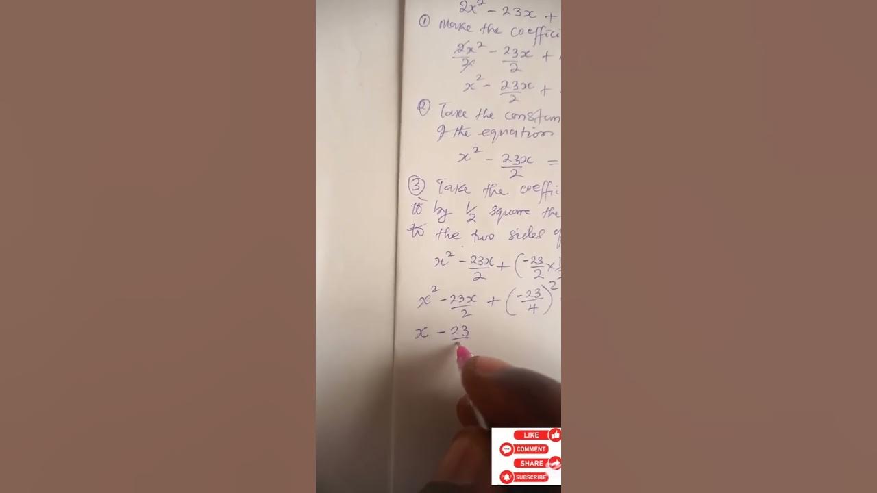 Factorization Using Completing the Square Method - YouTube