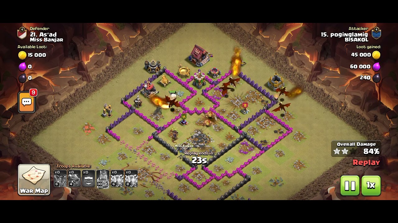 CLASH OF CLANS GAMEPLAY ROLE CLANWAR GAME 🎯🎮 #clashofclans #clanwars # ...