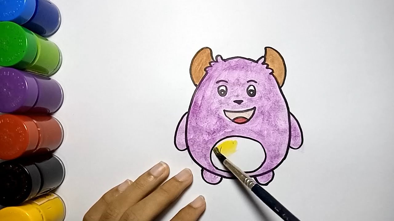 How To Draw Cute Monster Easy | Menggambar Monster Lucu - YouTube