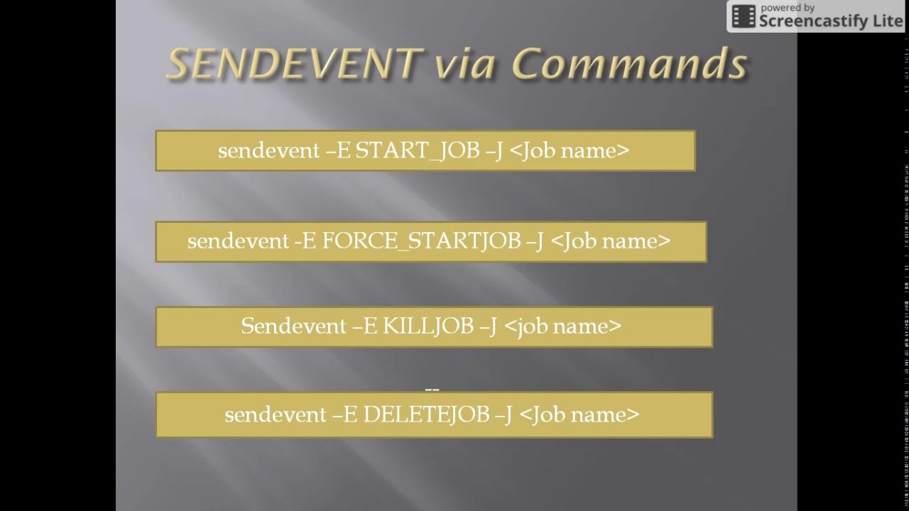 Autosys: Sendevent Commands - Class 3 - YouTube