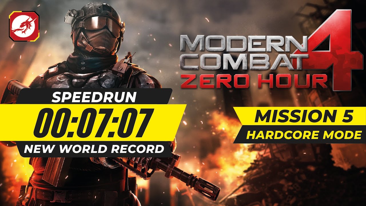 MODERN COMBAT 4: Zero Hour | 00:07:07 TIME New World Record | Speedrun Mission 5 | #MC4 - YouTube
