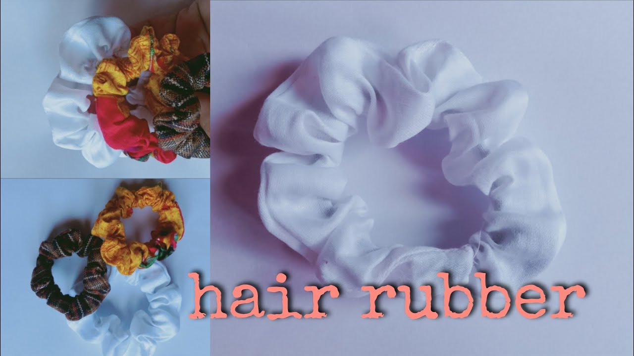 Easy hair rubber make at home| hair rubber | small comfort screunchies ...