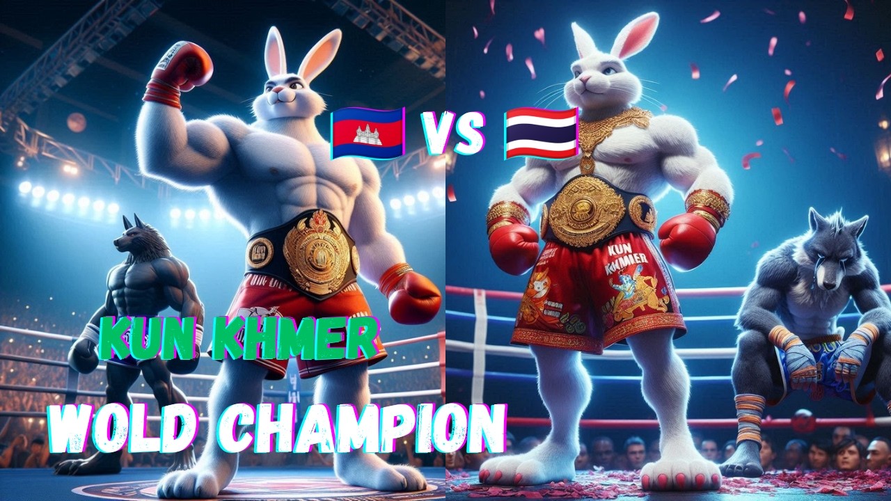 Kun Khmer Wold Champion/Rabbit 🇰🇭 Vs 🇹🇭 Wolf/Kun Khmer King Of The Wold ...