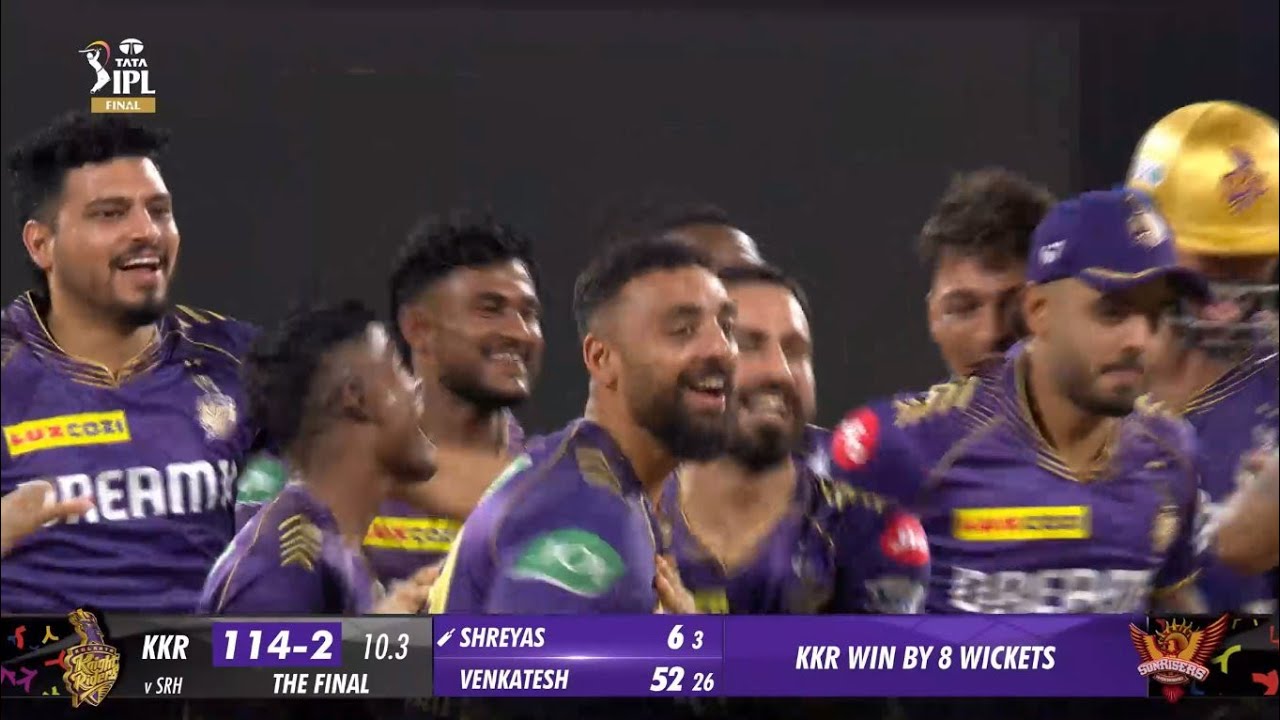 KKR fans celebrate after victory vs Sunrisers Hyderabad = 👋👋👋 - YouTube