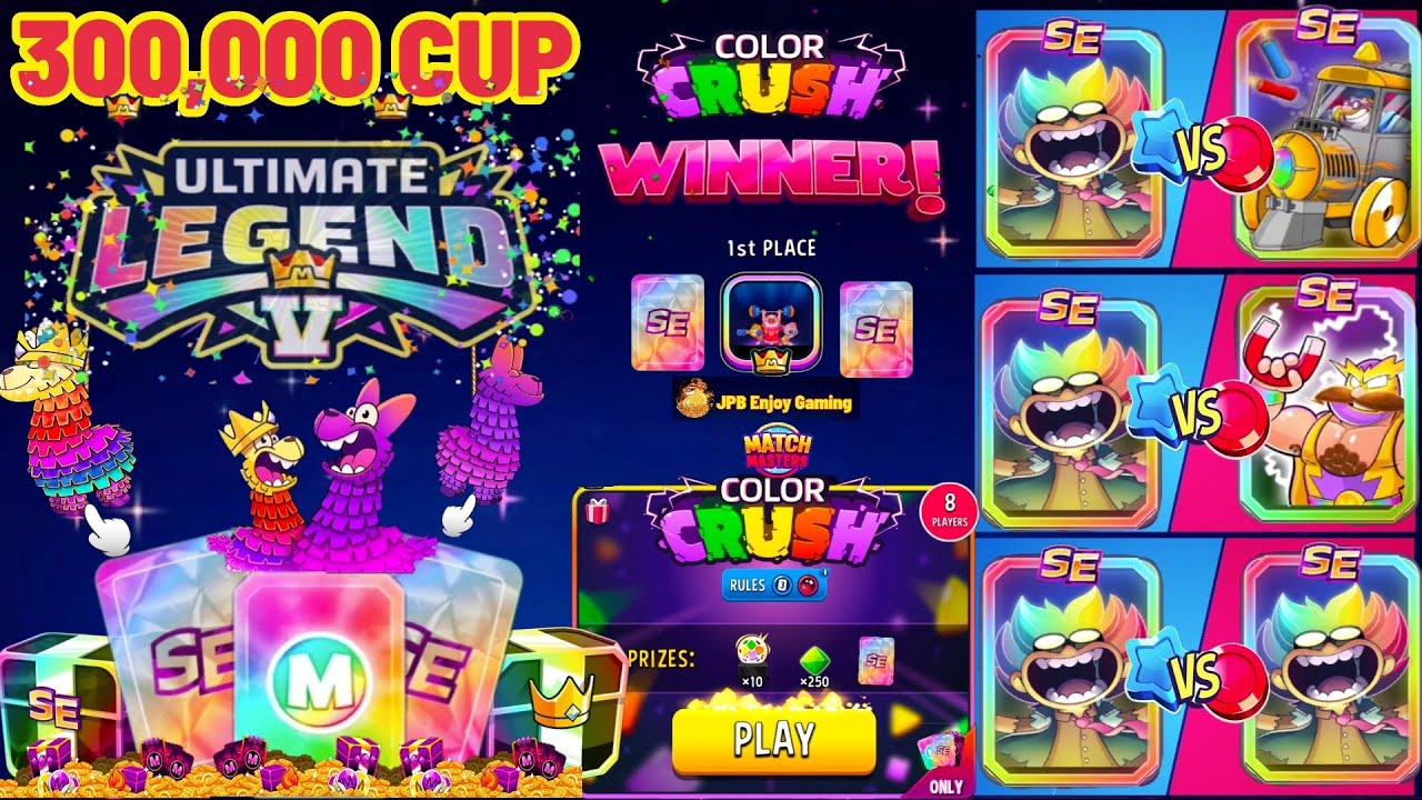 Rewards 300,000 Cup/ Color Crush Tournament Prizes SE 250 Event Points ...