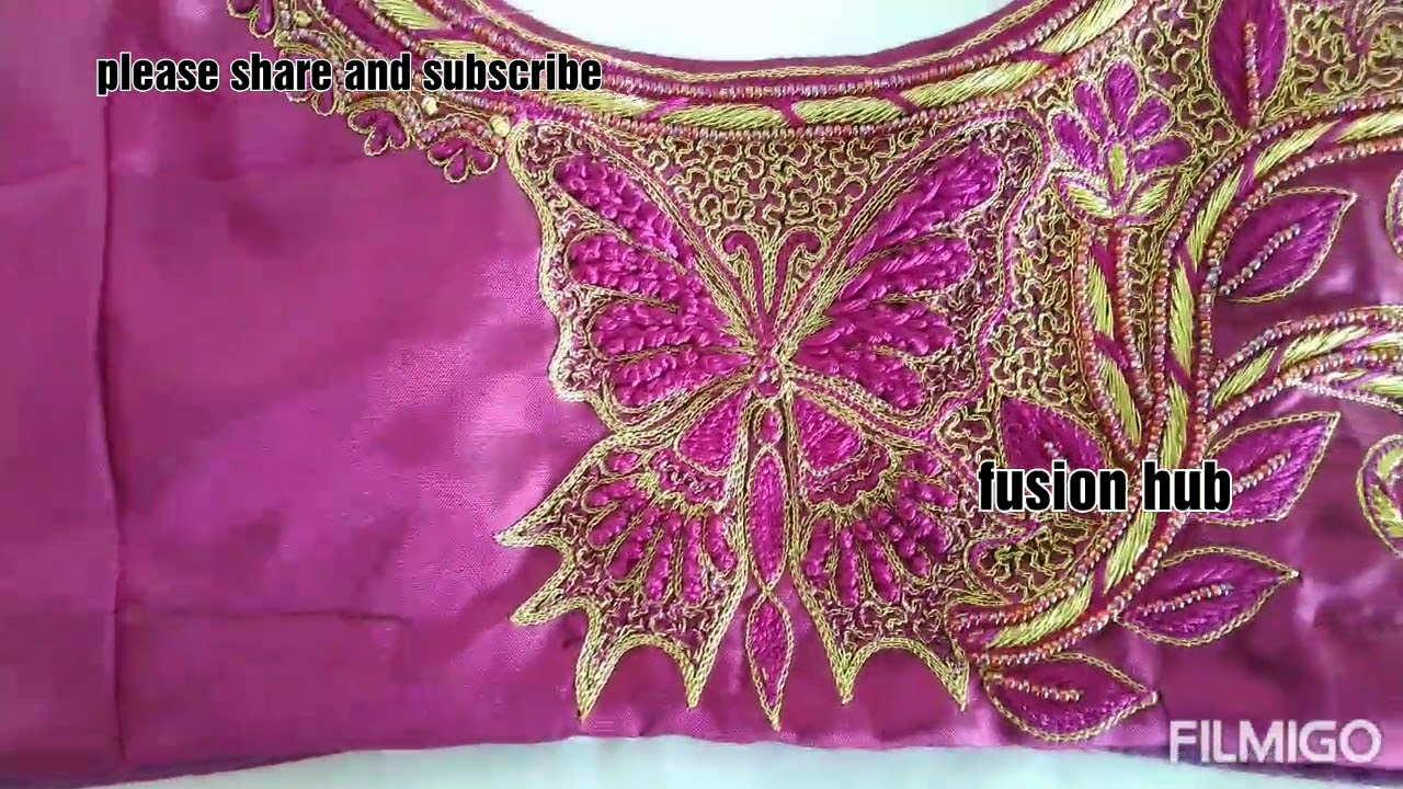 Aari work design - YouTube