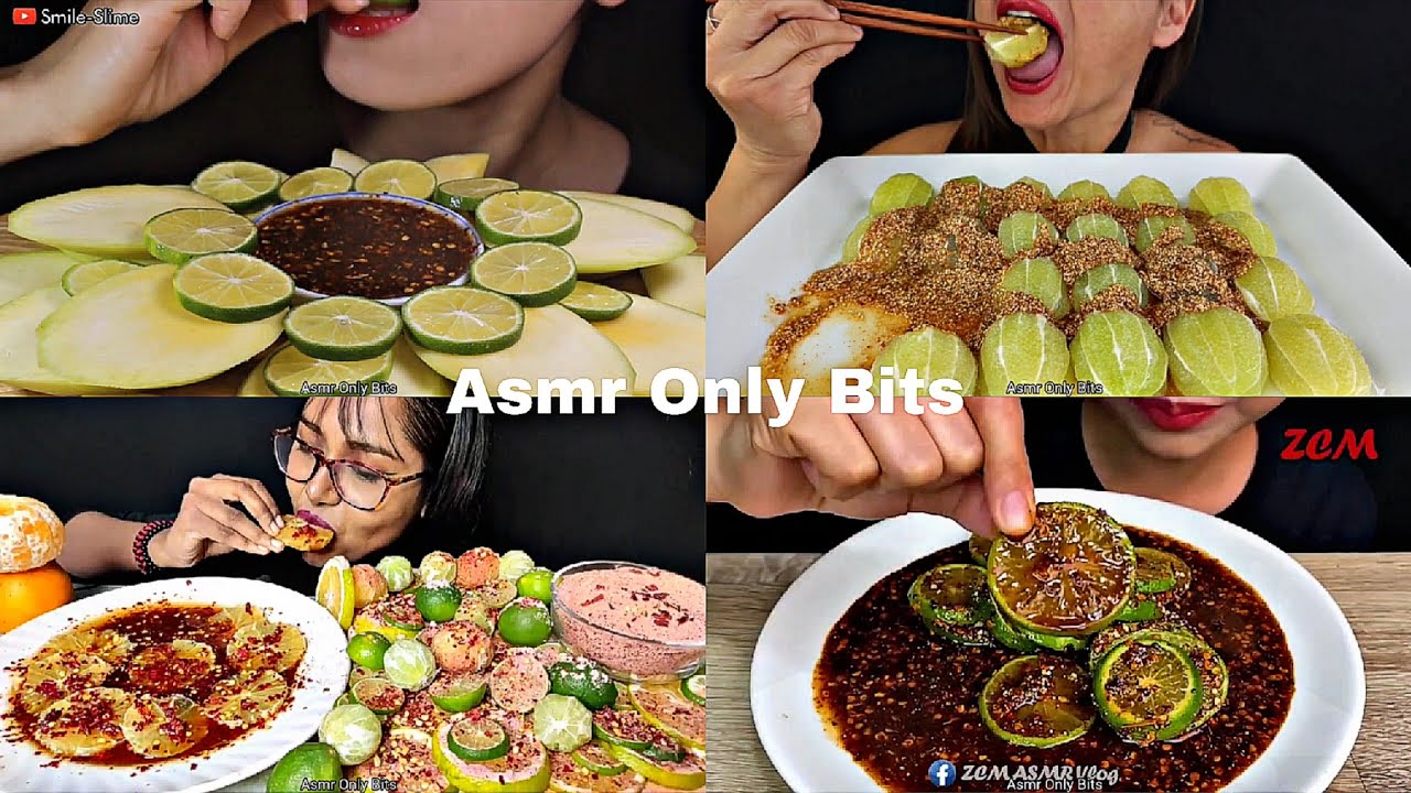ASMR Spicy LEMON Compilation//Compilation///no talking///Bites only ...