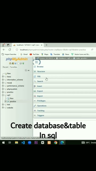 Create sql Database&table.with query& manual#foryou#foryoupage#viral#sql#database#development # ...