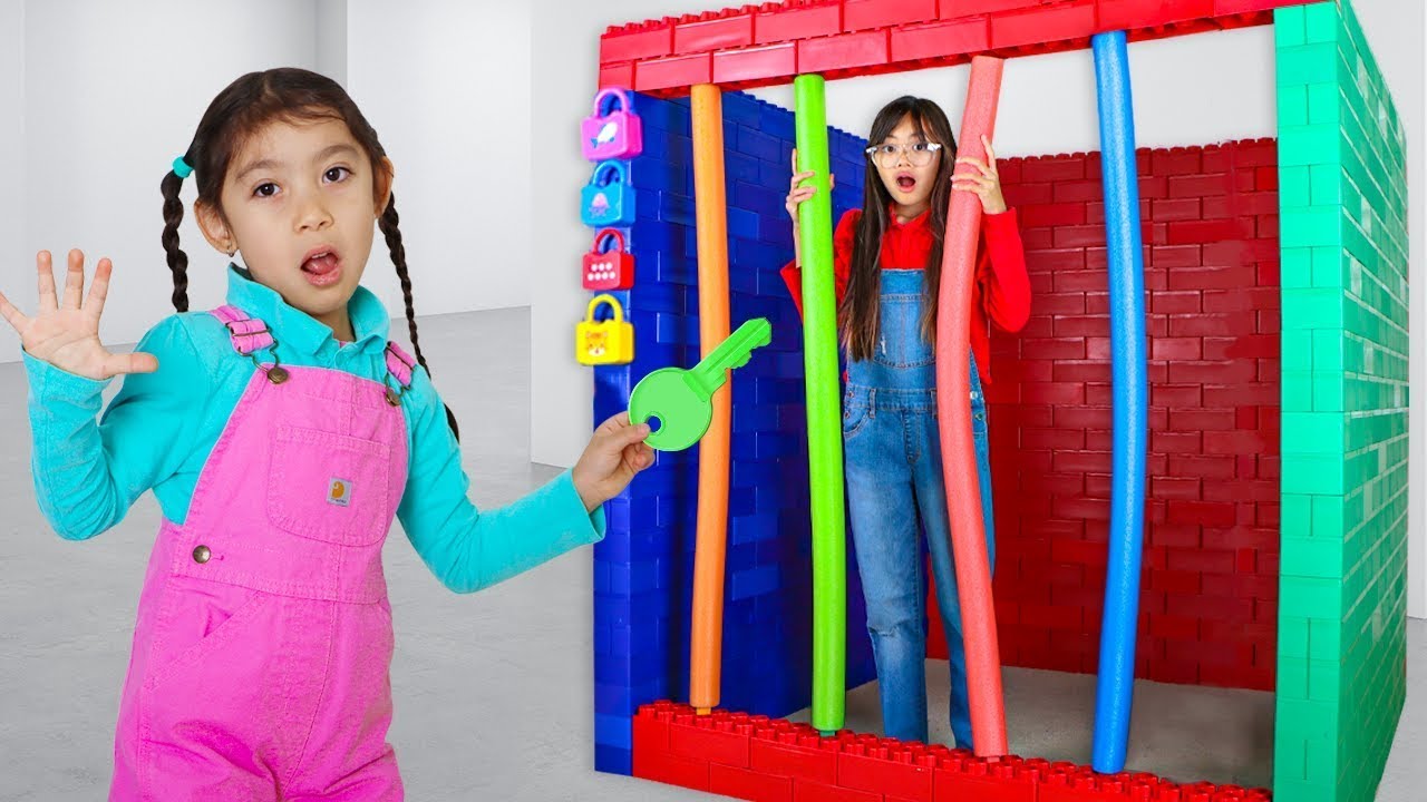 Maddie's Balloon and Slime Rescue Adventure with Charlotte - YouTube