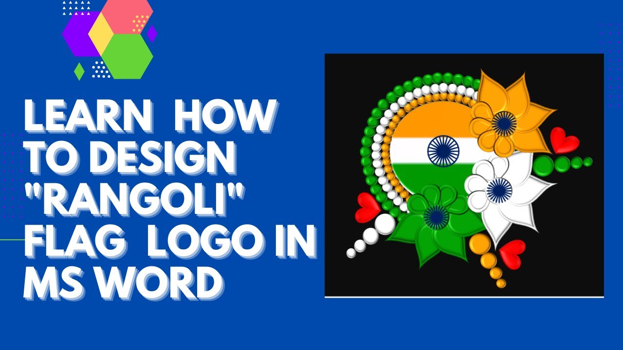 How to make Rangoli design in ms word#ushamicrosoftutorial#msoffice # ...