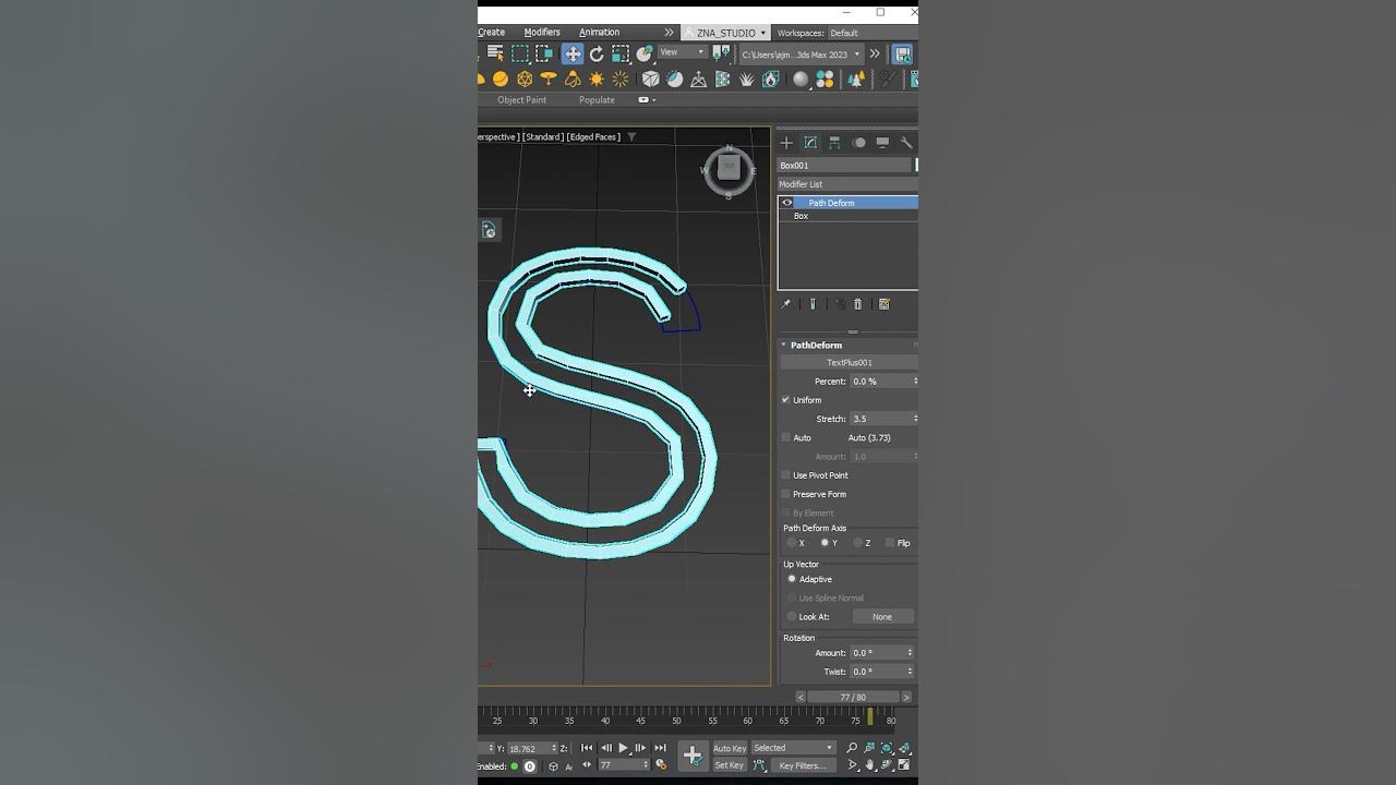 Spline + Path deforms text animation in 3ds max | 3Ds max beginners Tutorial #3dsmaxtutorial # ...