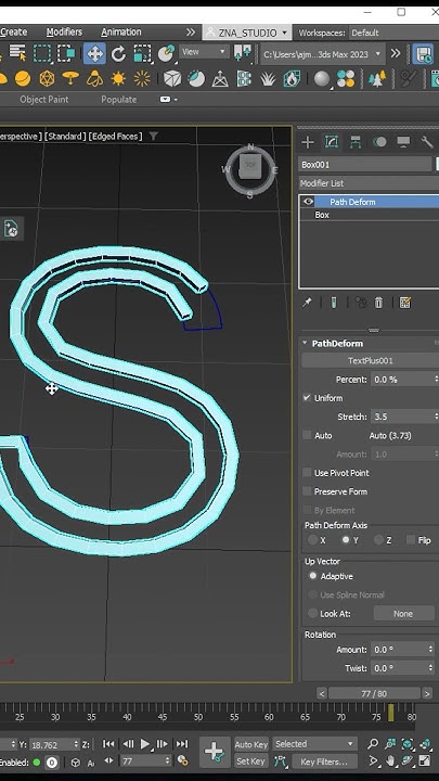 Spline + Path deforms text animation in 3ds max | 3Ds max beginners Tutorial #3dsmaxtutorial # ...