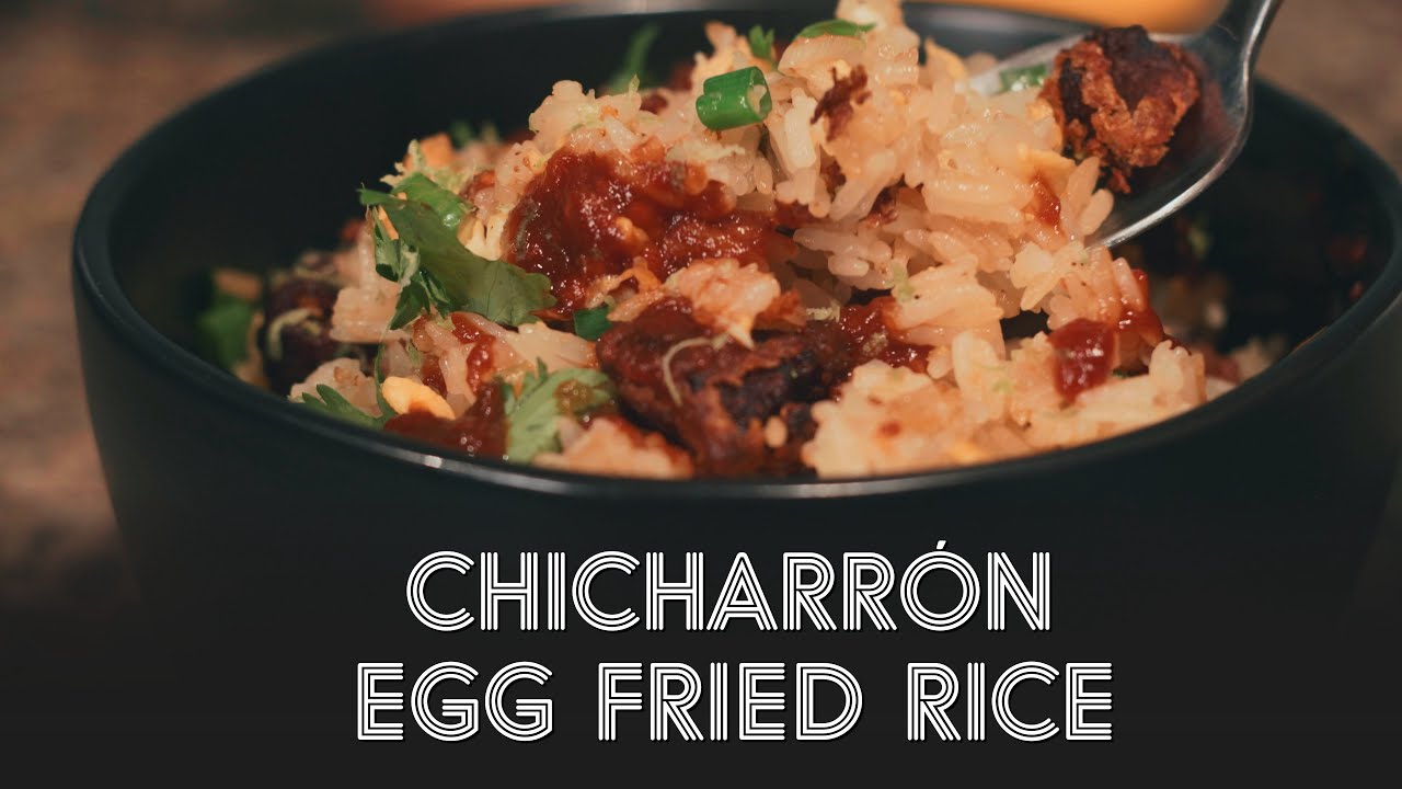 Chicharrón Egg Fried Rice - Mexican Asian fusion dish - YouTube