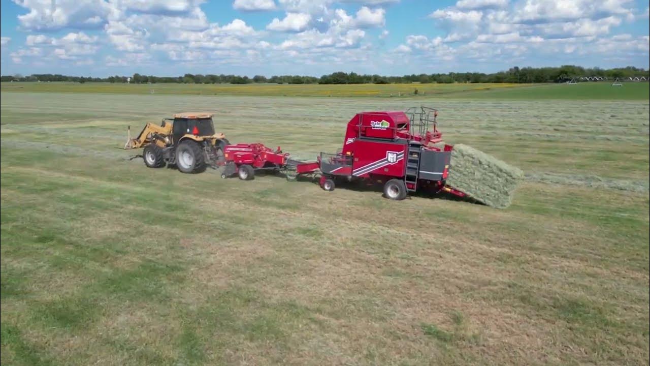 5250T Bale Baron and In-line Baler - YouTube