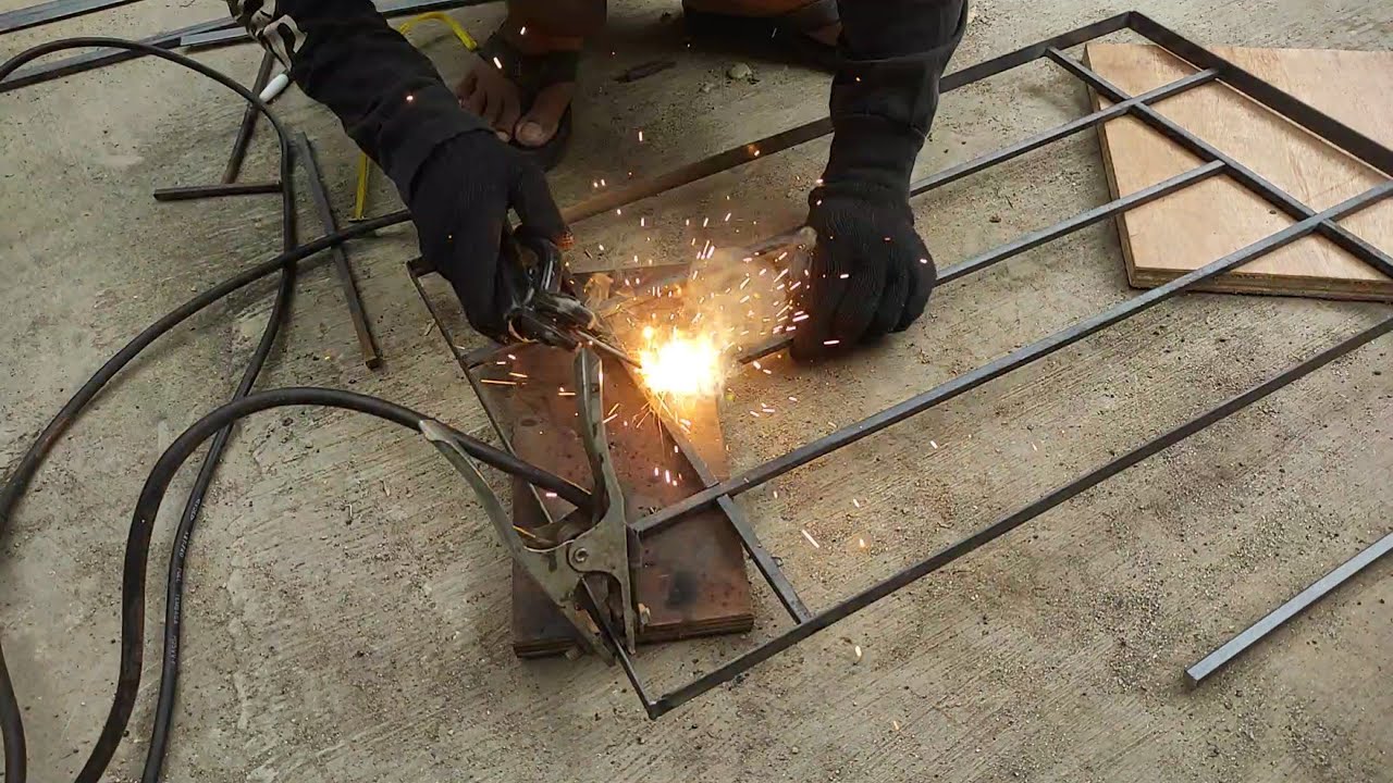 Buat teralis jendela besi strip - YouTube