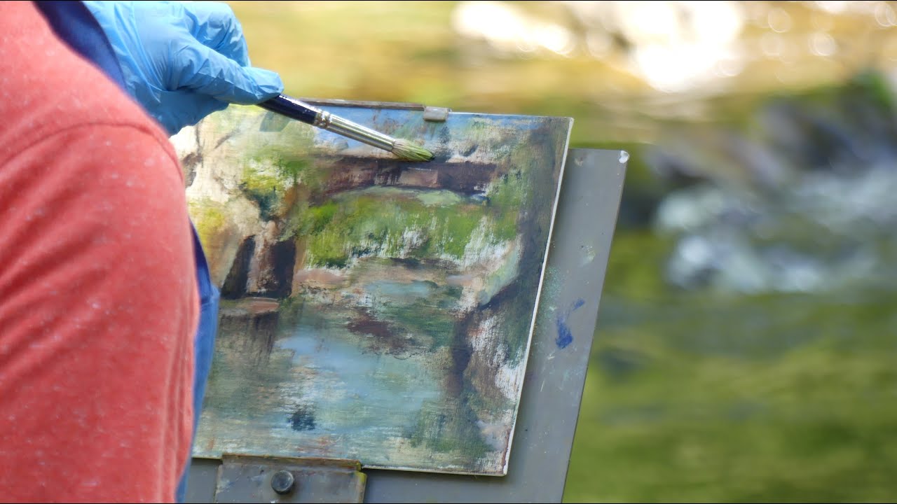 Alabama Plein Air Artists paint Rock Bridge in Trussville - YouTube