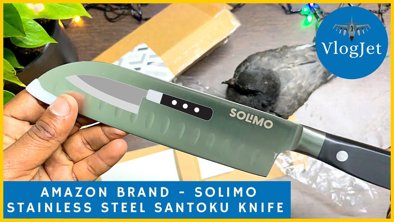 Amazon Brand 🔪🔥🗡- Solimo Premium High-Carbon Stainless Steel Santoku ...