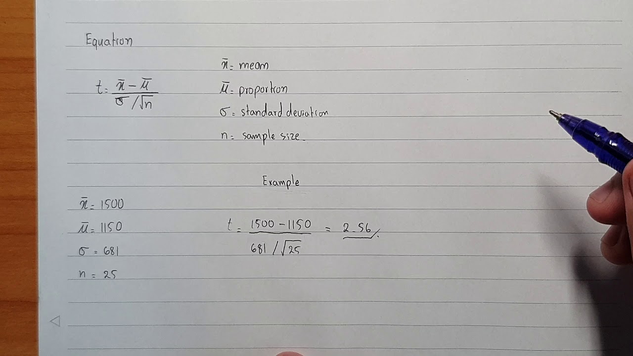 How to do T-test by hand (Easy Step) - YouTube