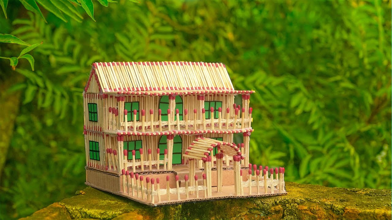 How to Make a Match Stick House। The M - YouTube