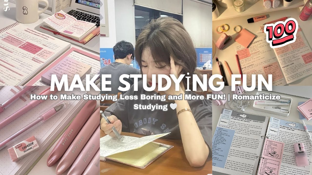 How to Make Studying Less Boring and More FUN! | Romanticize Studying 🤍 ...