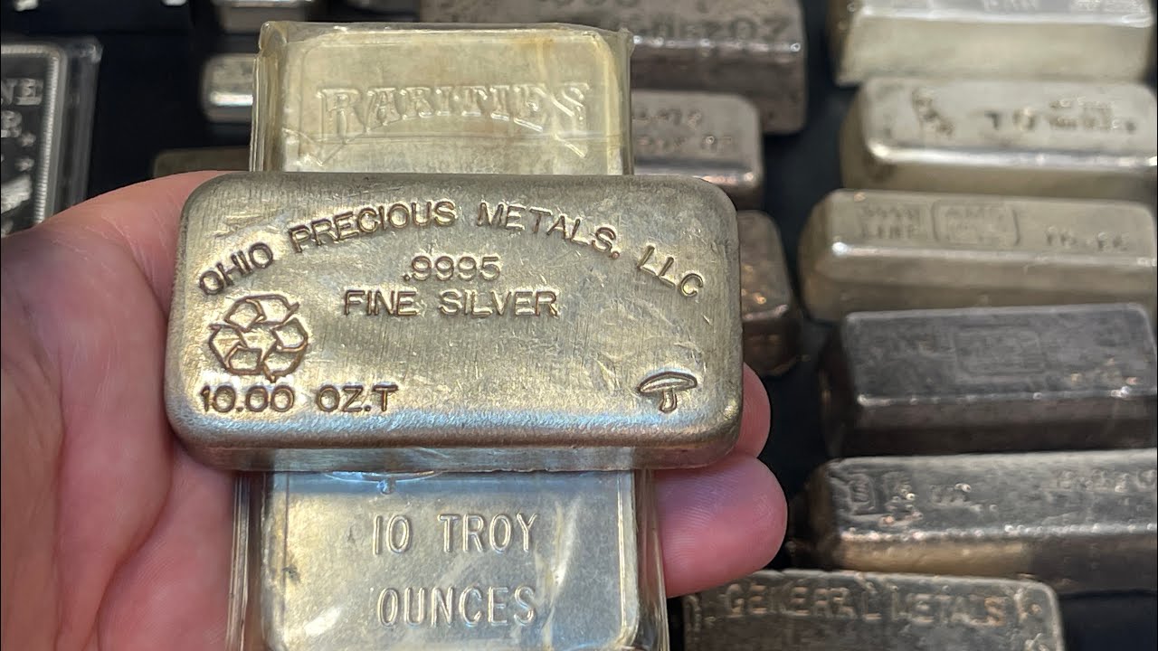 20 oz for the Collection! Vintage Silver Bars 💰Ohio Precious Metals 10 ...