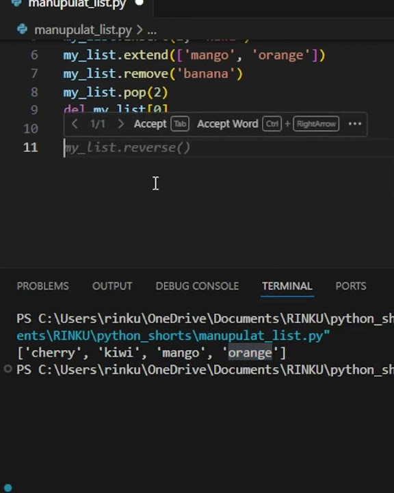 List Manipulation In Python5 Codingtips Coding Python Codingtips 