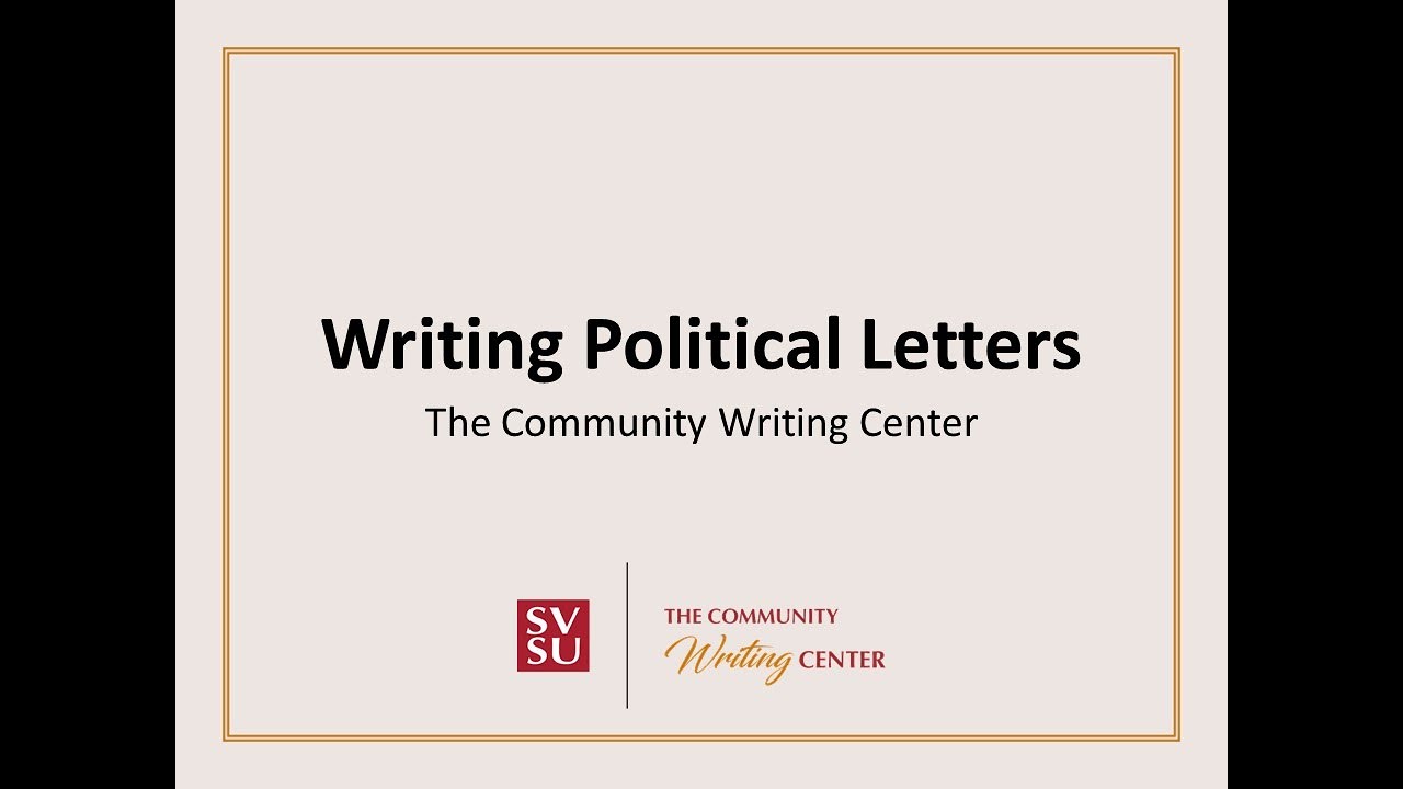 Writing Political Letters - YouTube