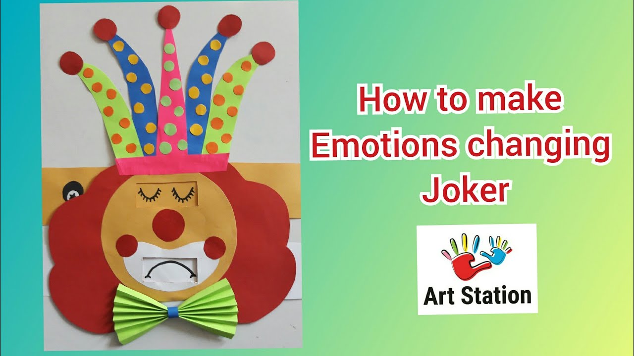How to make emotions changing joker craft for kids/ DIY joker craft ...