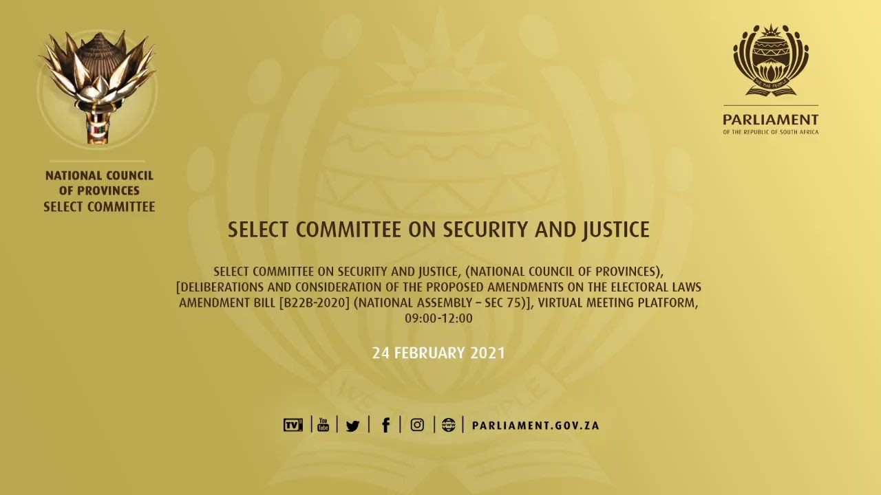 Select Committee on Security and Justice, 24 February 2021 - YouTube