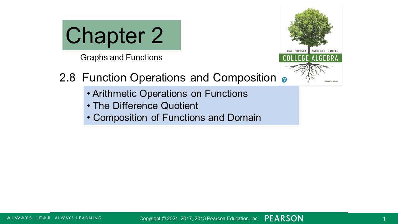 Lesson for 2 8 Combination and Composition of Functions - YouTube