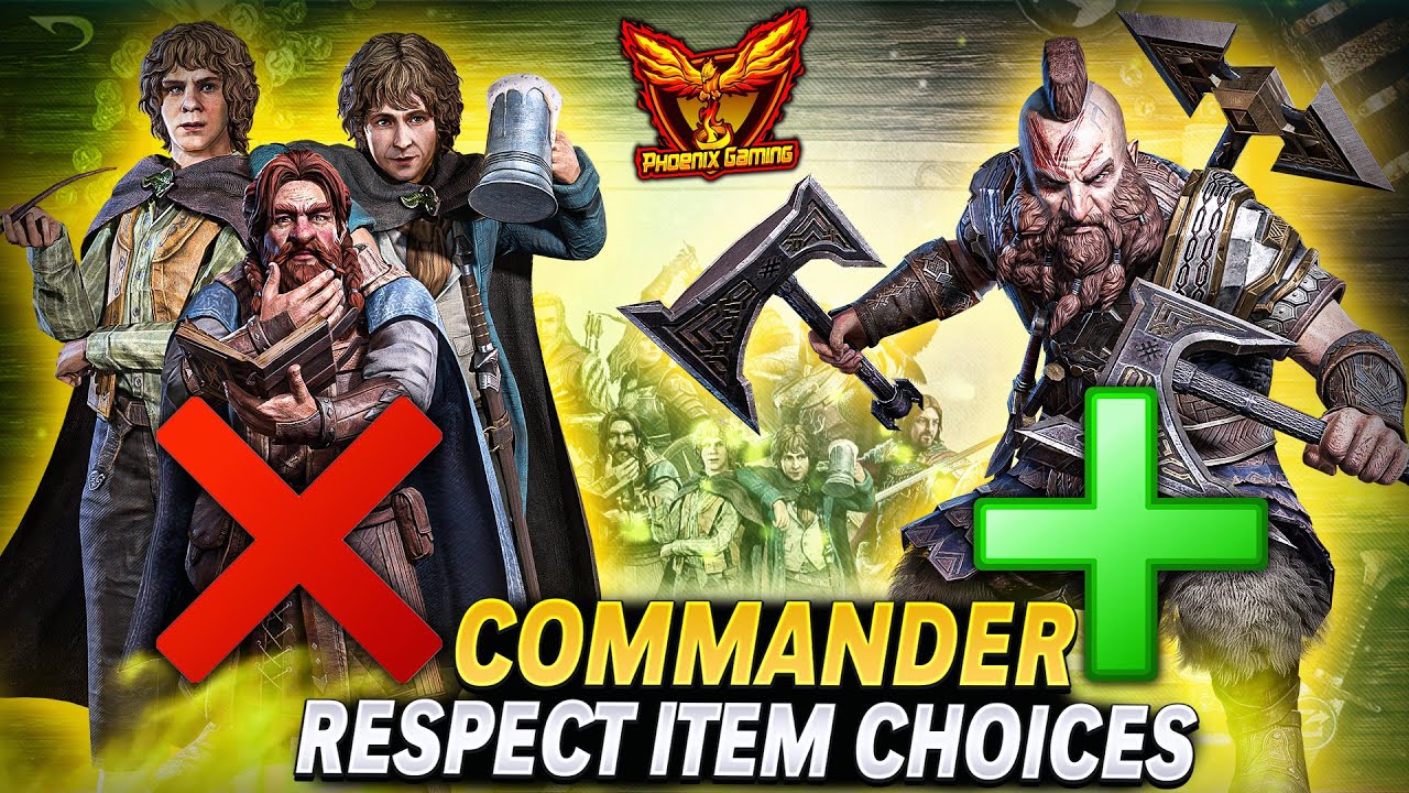 Commander Respect Item Choices Guide | LOTR: Rise to War - YouTube