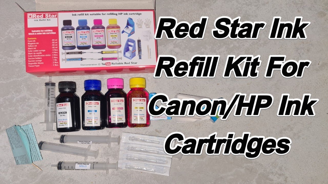 Ink Refill kit for Canon Pixma /HP Inkjet Printer Cartridges - YouTube