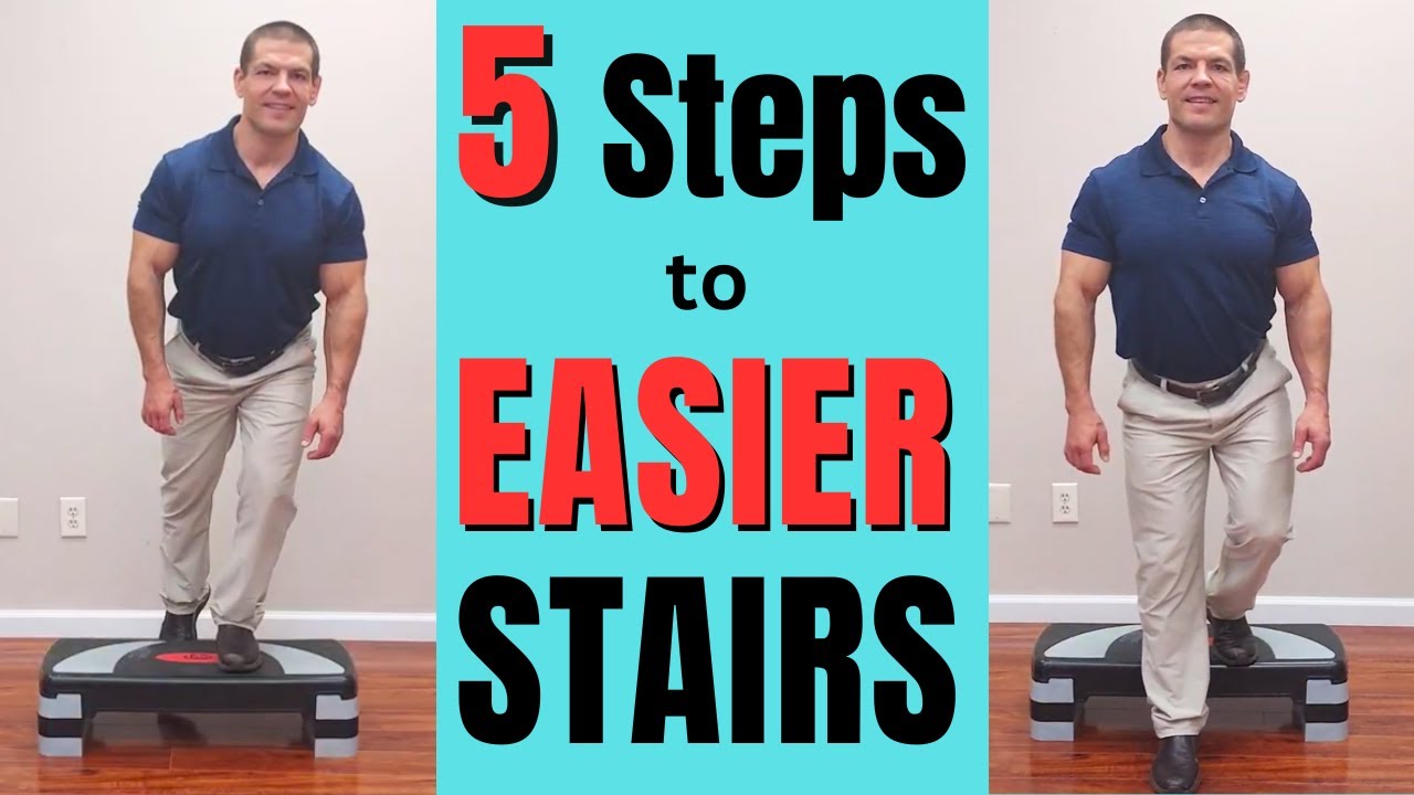 5 Steps to Going Up and Down Stairs Easily (Age 60+) - YouTube