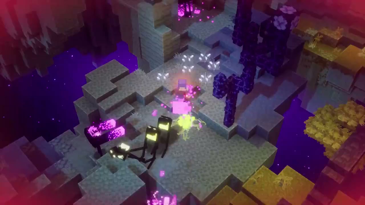 Minecraft Dungeons (Switch): Enderlings mob + soundtrack preview - YouTube