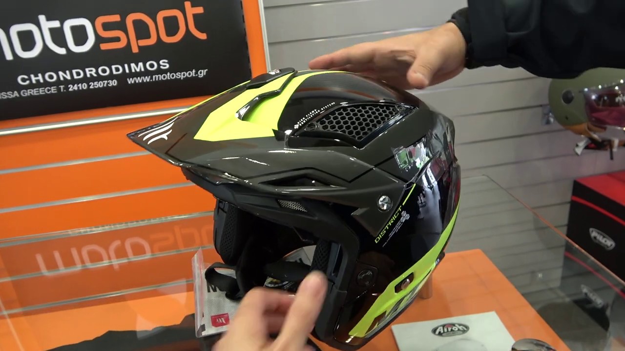 Open face MT DISTRICT motorcycle helmet - YouTube