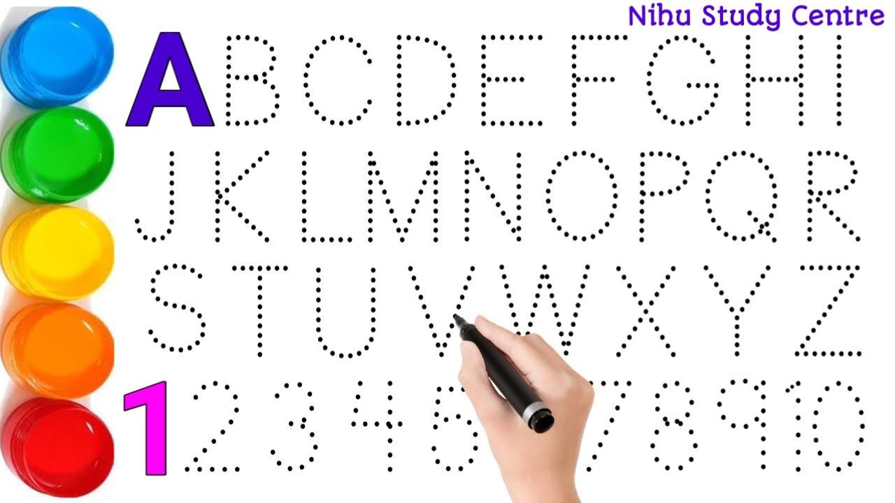 Alphabet writing along the dotted lines for toddlers | ABCD alphabet ...